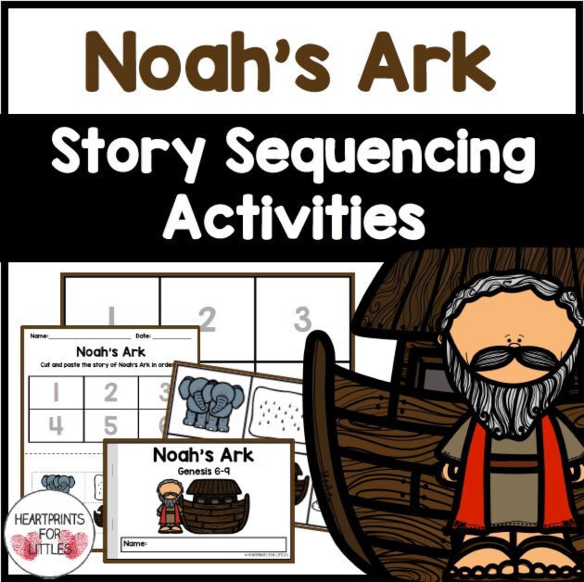Noah's Ark Bible Story Sequencing Activities for Kids - Etsy