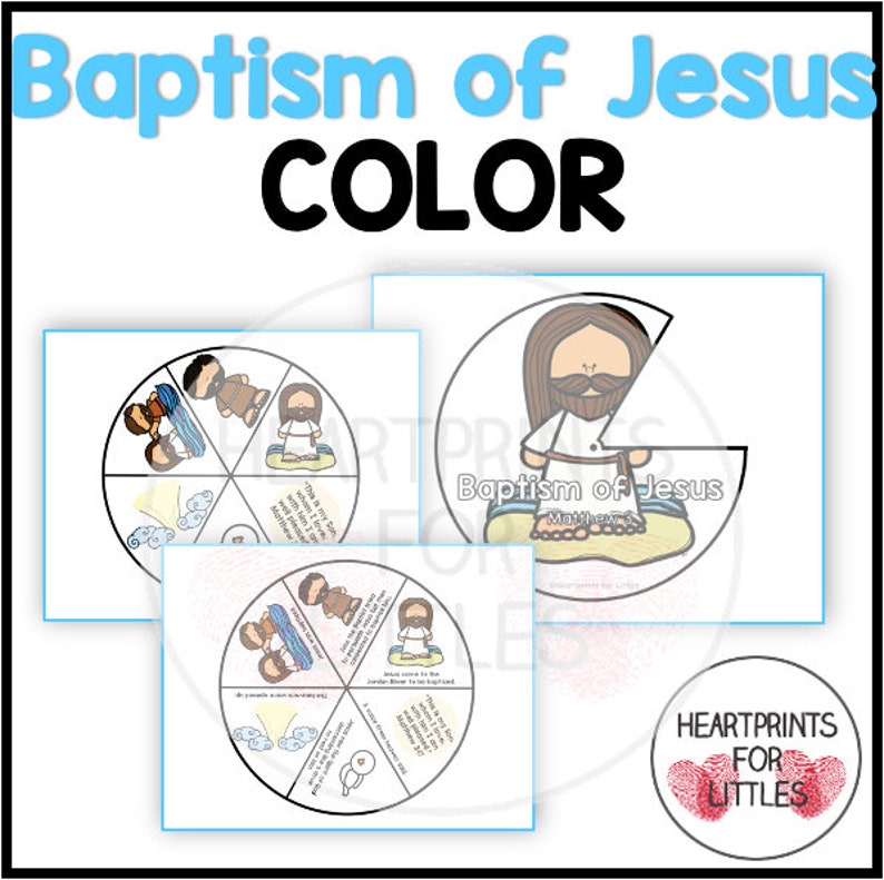 Baptism of Jesus Bible Story Wheel Bible Story Craft Sunday - Etsy UK