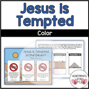 Jesus is Tempted Bible Craft, Sunday School Activity & Craft (digital ...