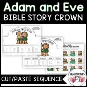 Adam and Eve Bible Story Crown, Bible Headband, Sunday School Activity ...