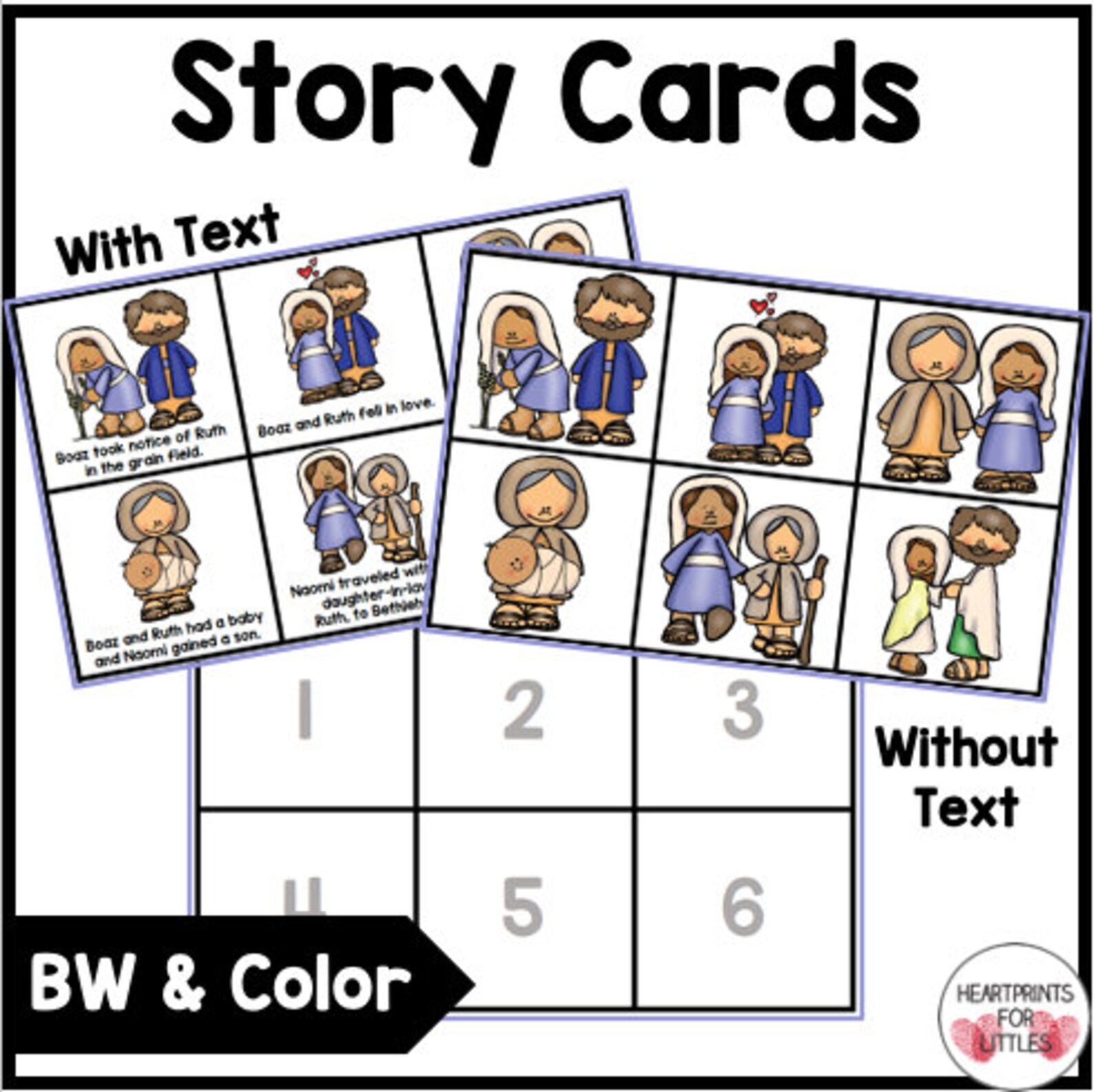 Ruth and Naomi Bible Story Sequencing Activities for Kids | Etsy