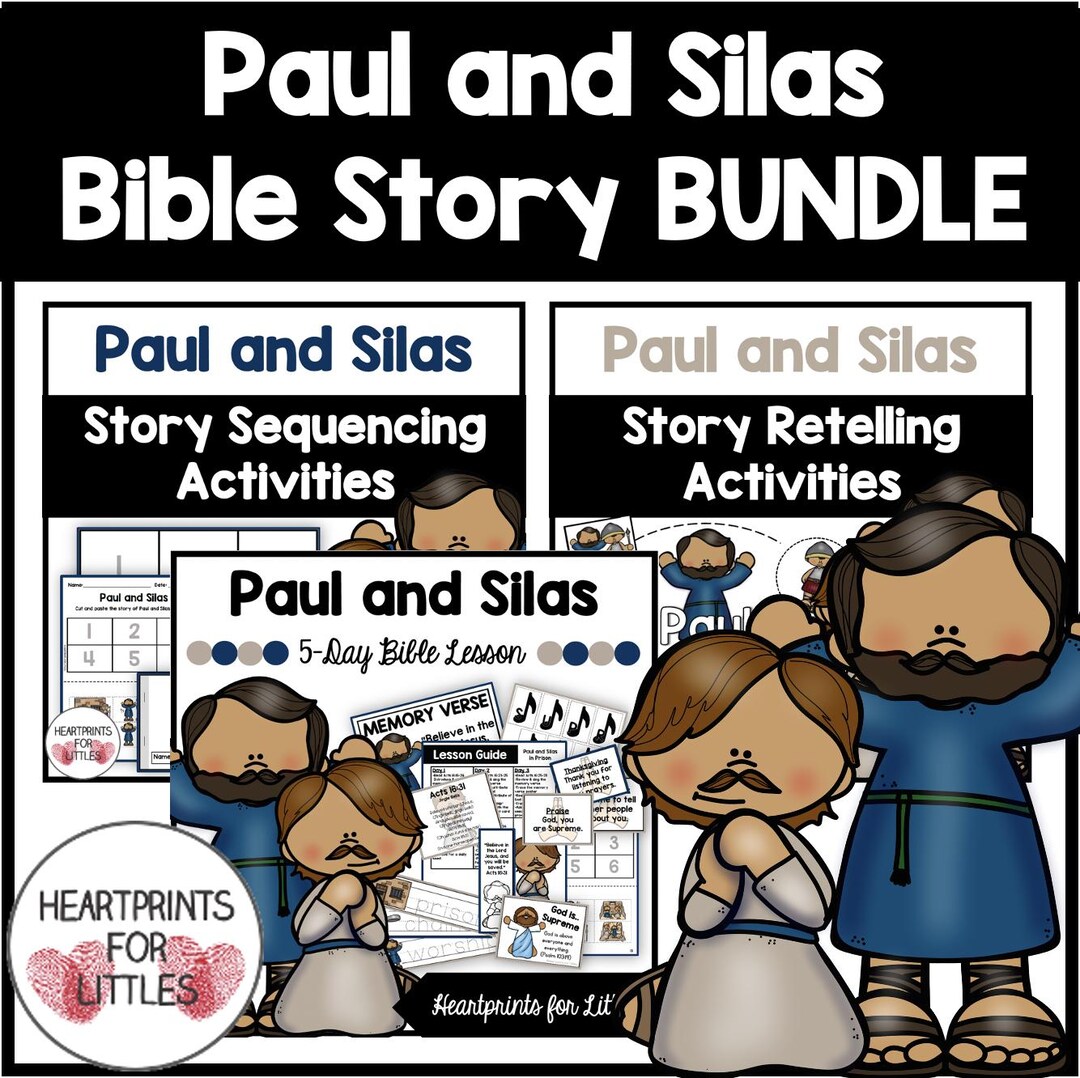 Paul and Silas Bible Story Activities Bundle (digital Download) - Etsy