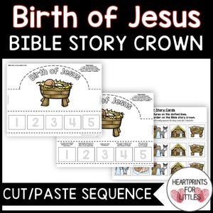 Birth of Jesus Bible Story Crown, Nativity Headband, Sunday School ...