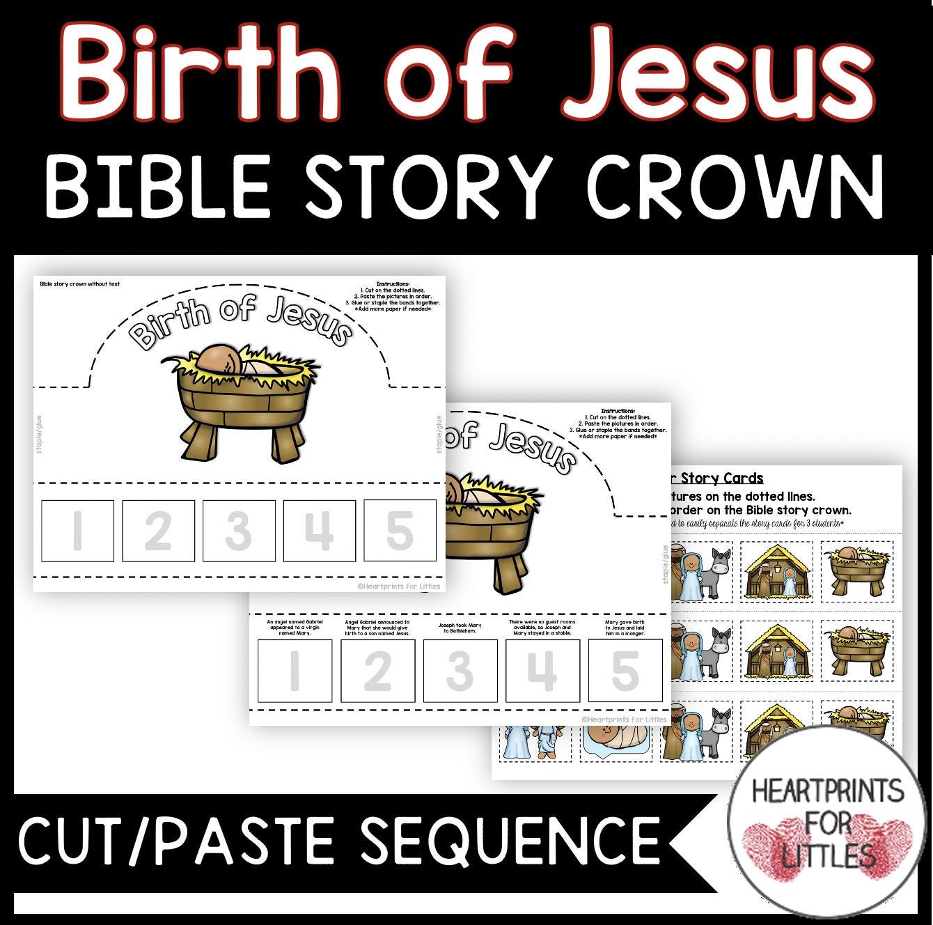 Birth of Jesus Bible Story Crown, Nativity Headband, Sunday School ...