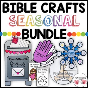 Seasonal Bible Craft Bundle, Sunday School Seasonal Crafts, Holiday ...