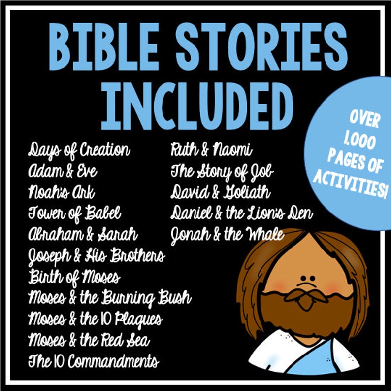 Old Testament Bible Story Mega Bundle Homeschool Activities - Etsy