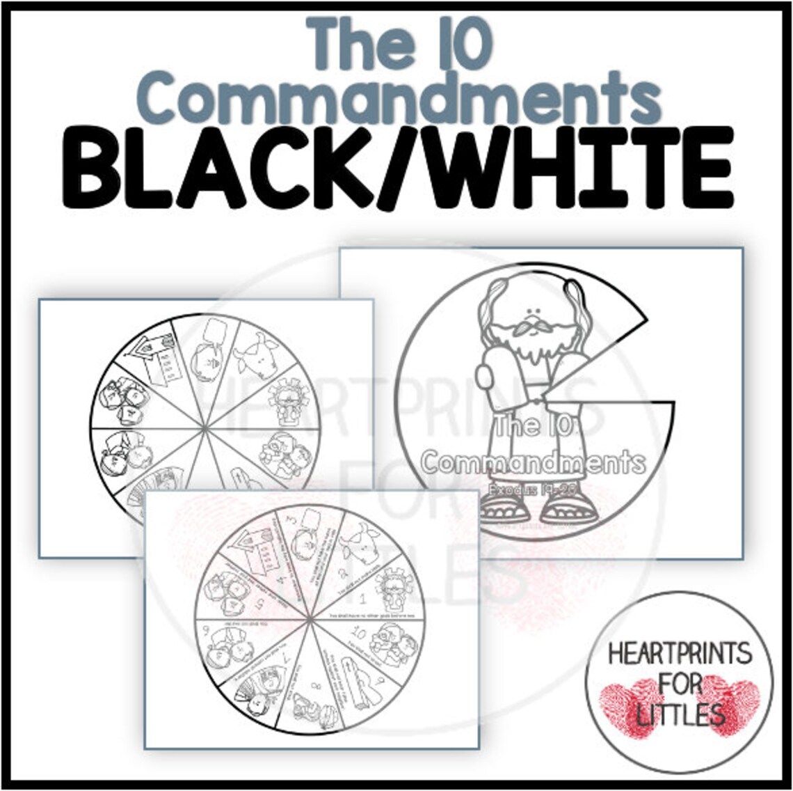 The 10 Commandments Bible Story Wheel Bible Story Craft - Etsy