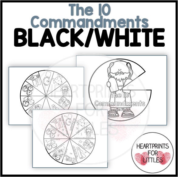 The 10 Commandments Bible Story Wheel Bible Story Craft - Etsy