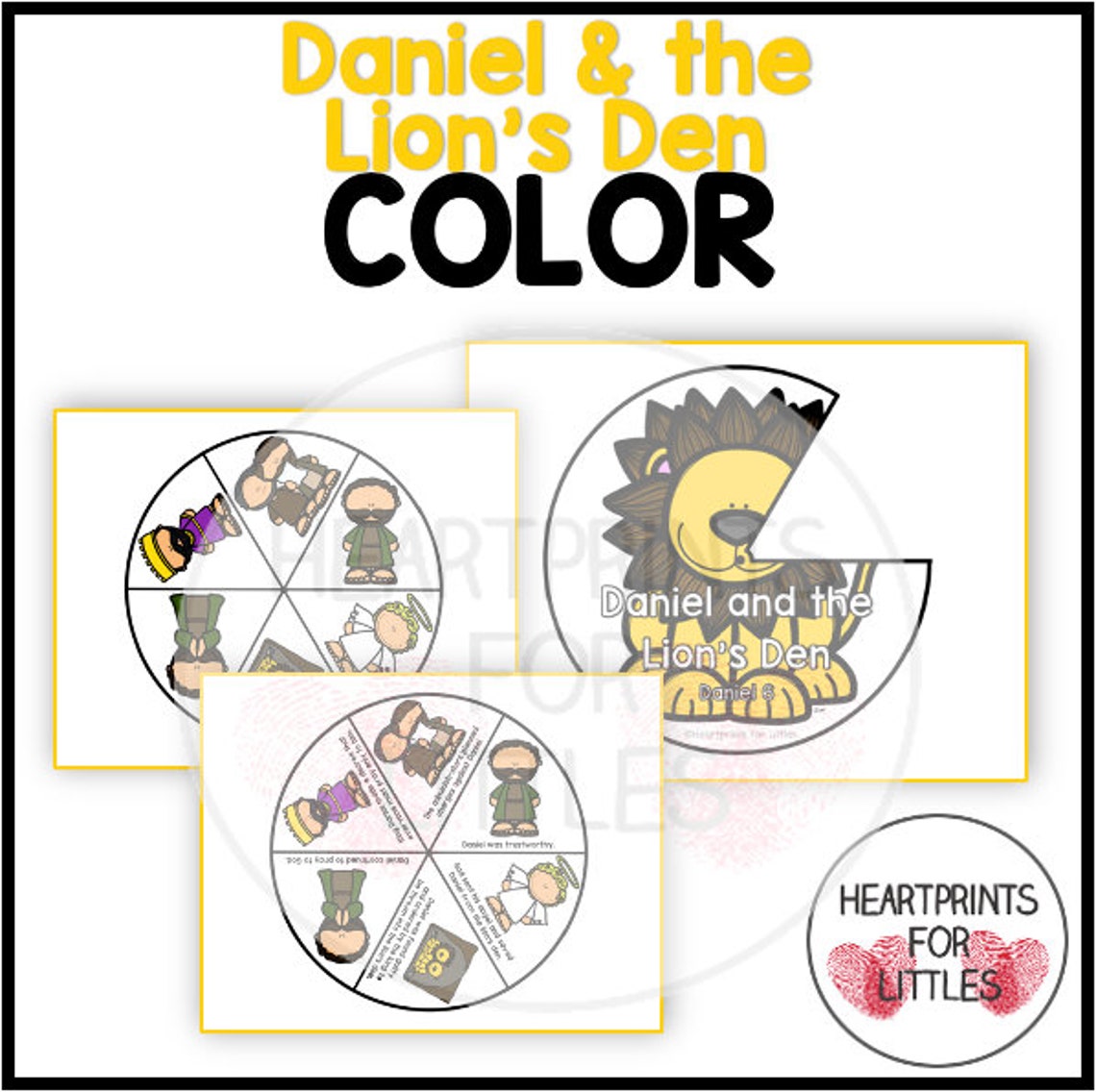 Daniel and the Lion's Den Bible Story Wheel Daniel 6 - Etsy