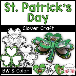 St. Patrick's Day Bible Craft Activities, Holy Trinity Clover Craft ...