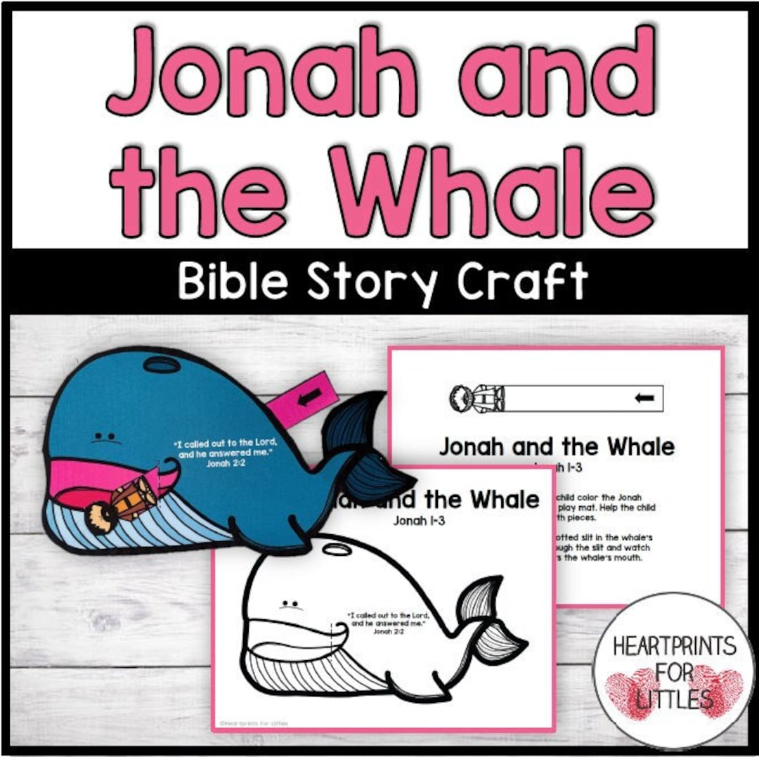 Jonah and the Whale Bible Story Craft, Sunday School Activity and Craft ...