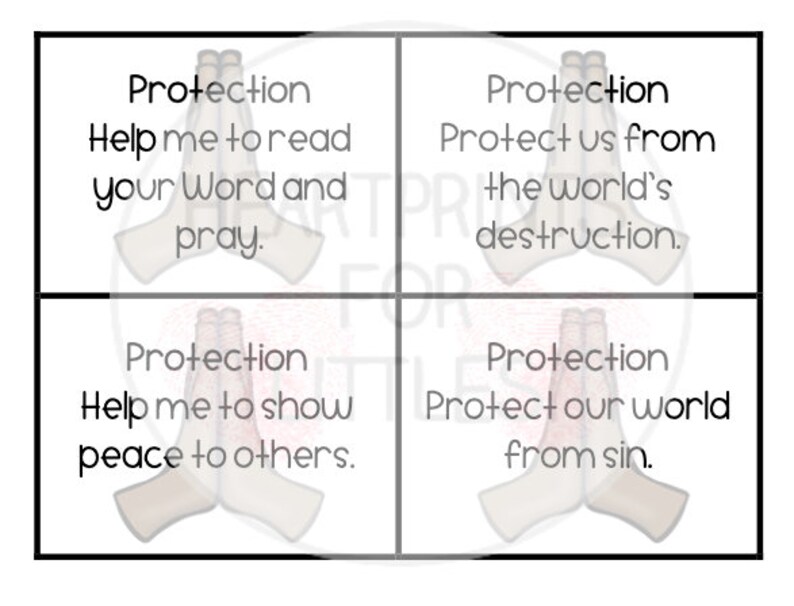 Editable Prayer Prompt Cards Family Prayer Activity Sunday - Etsy