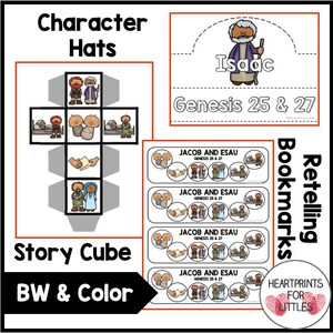Jacob and Esau Bible Story Retelling Activities for Kids, Homeschool ...