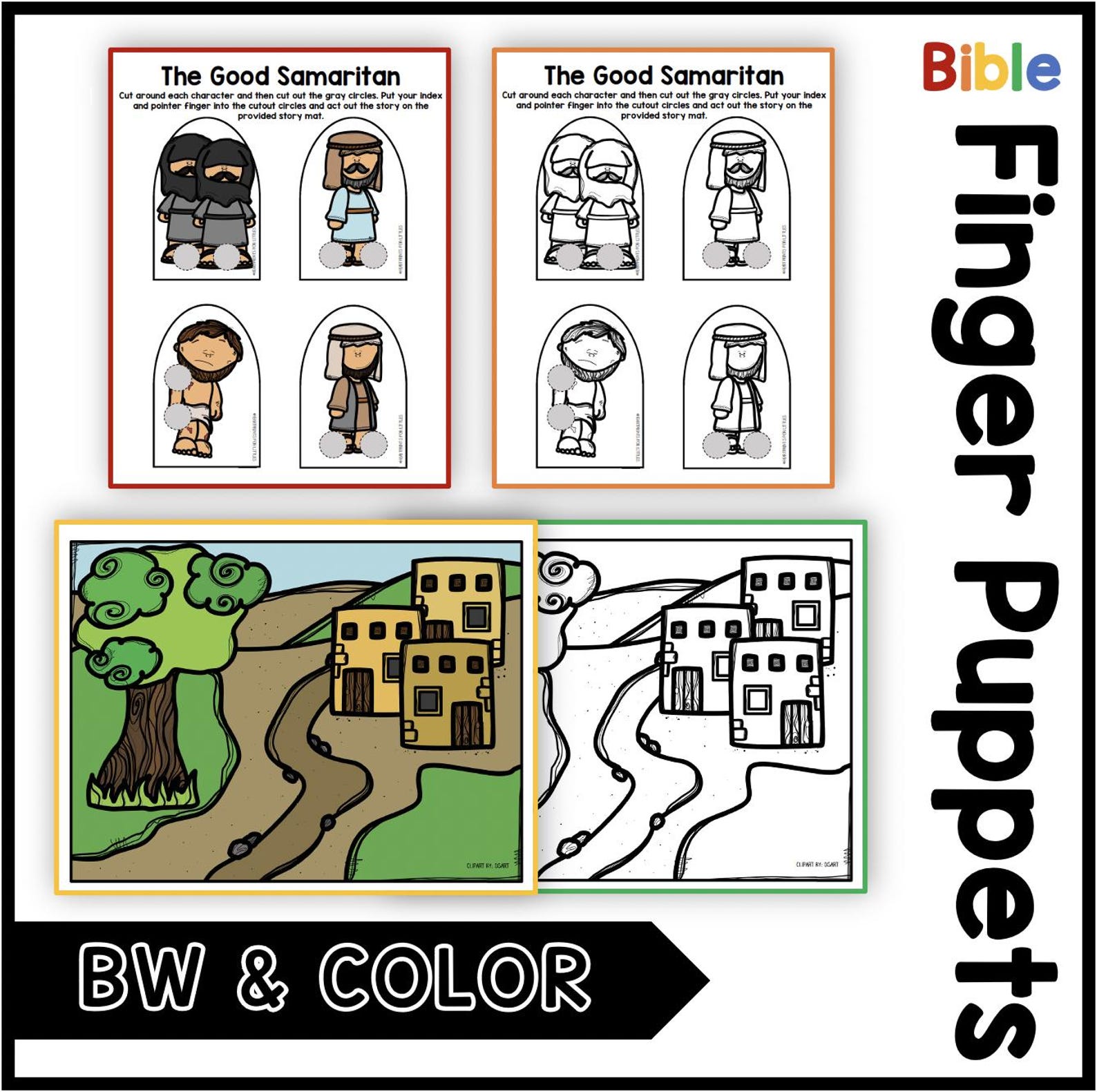 Bible Story Finger Puppets, Bible Crafts, Homeschool Printable, Sunday ...