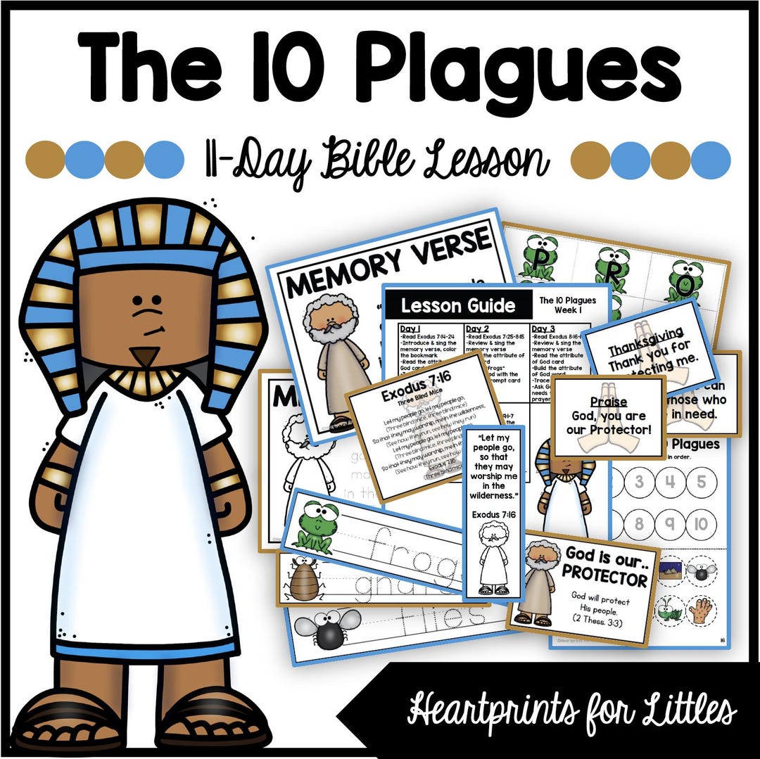 Moses and the 10 Plagues 11-day Bible Lesson, Exodus 7-12, Homeschool ...