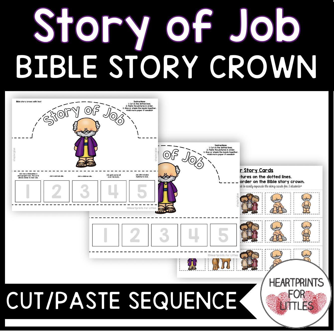Story of Job Bible Crown, Bible Headband, Sunday School Activity and ...