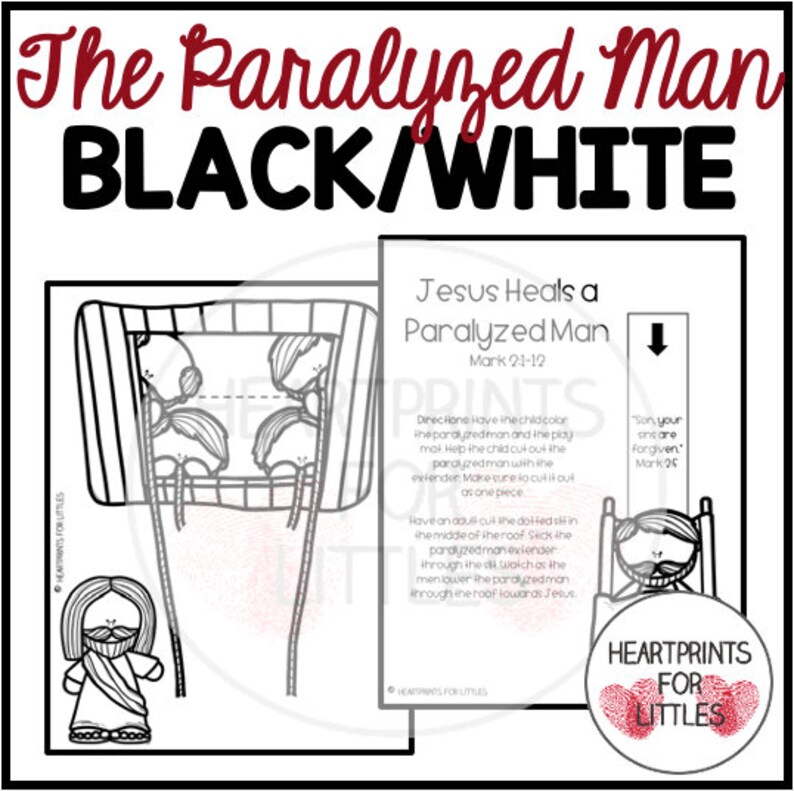 Jesus Heals a Paralyzed Man Bible Craft for Kids Miracles of - Etsy