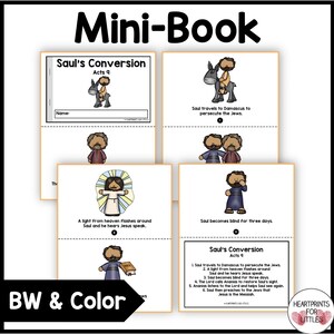 Saul's Conversion Bible Story Sequencing Activities (digital Download ...