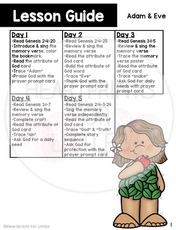 Bible Study Lesson On Genesis 2 Bible Fun For Kids: Creation, Adam And