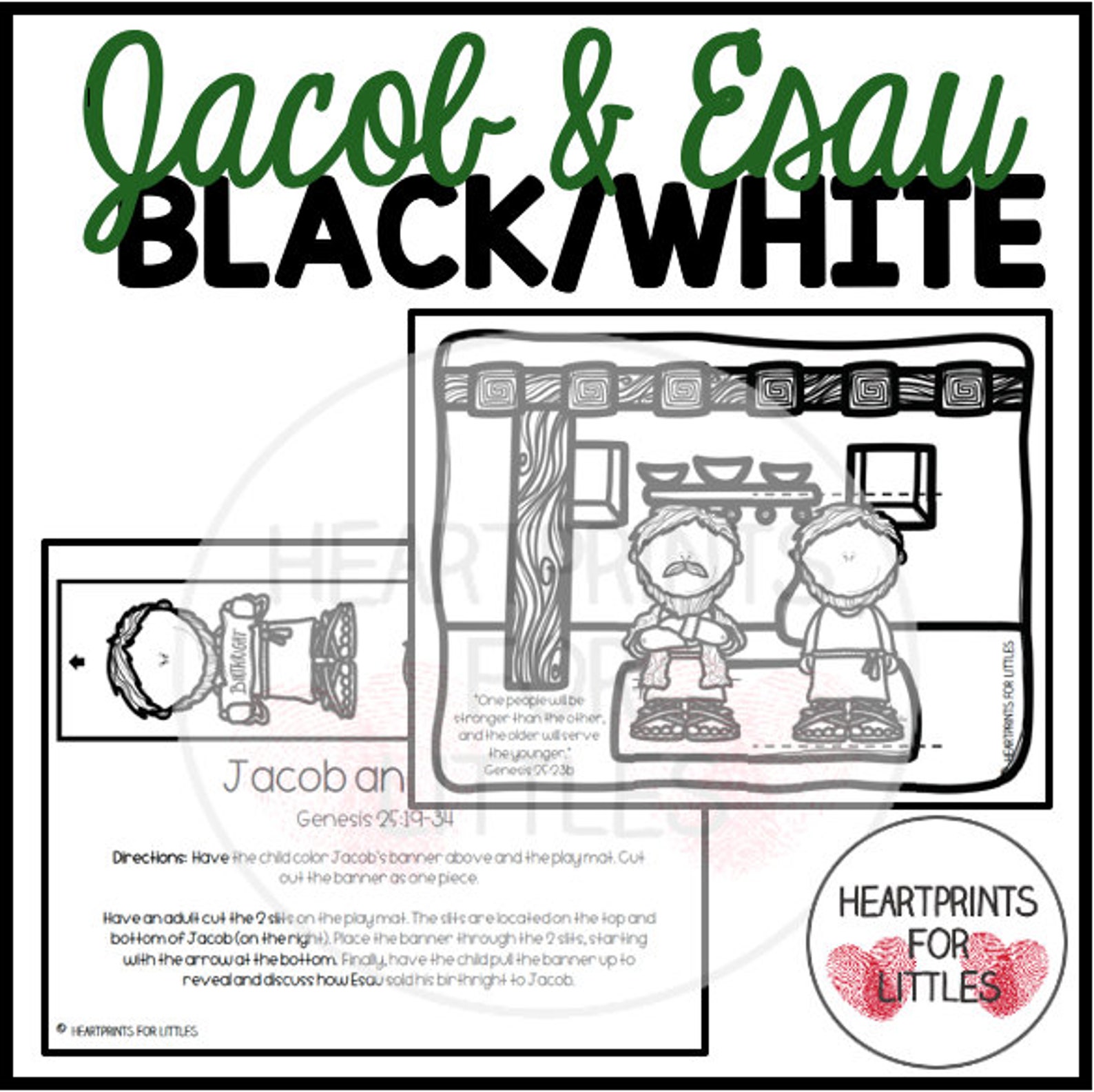 Jacob and Esau Bible Craft for Kids Sunday School Craft - Etsy UK