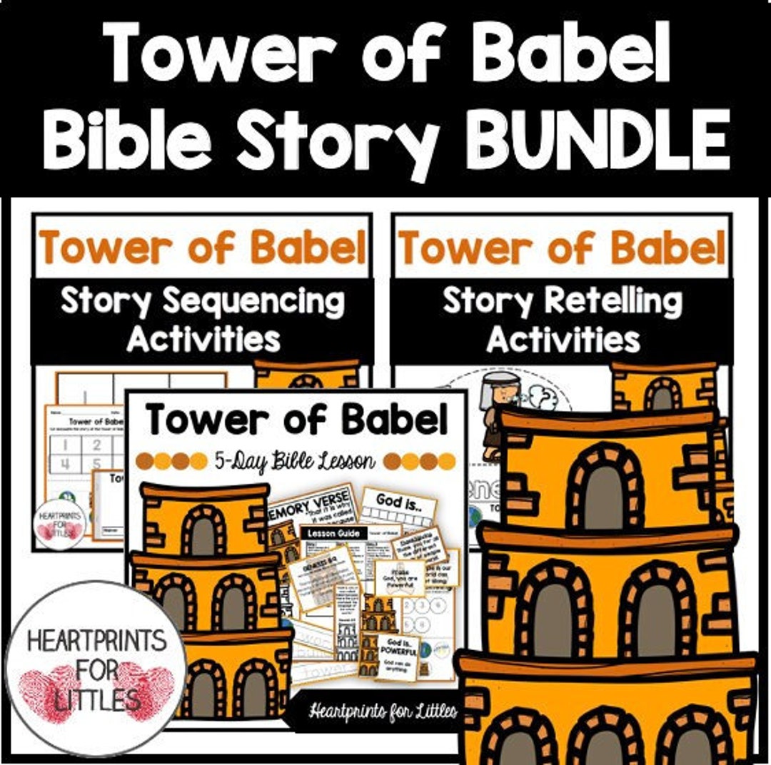 Tower of Babel Bible Story Bundle, 5-day Bible Lesson, Sequencing ...