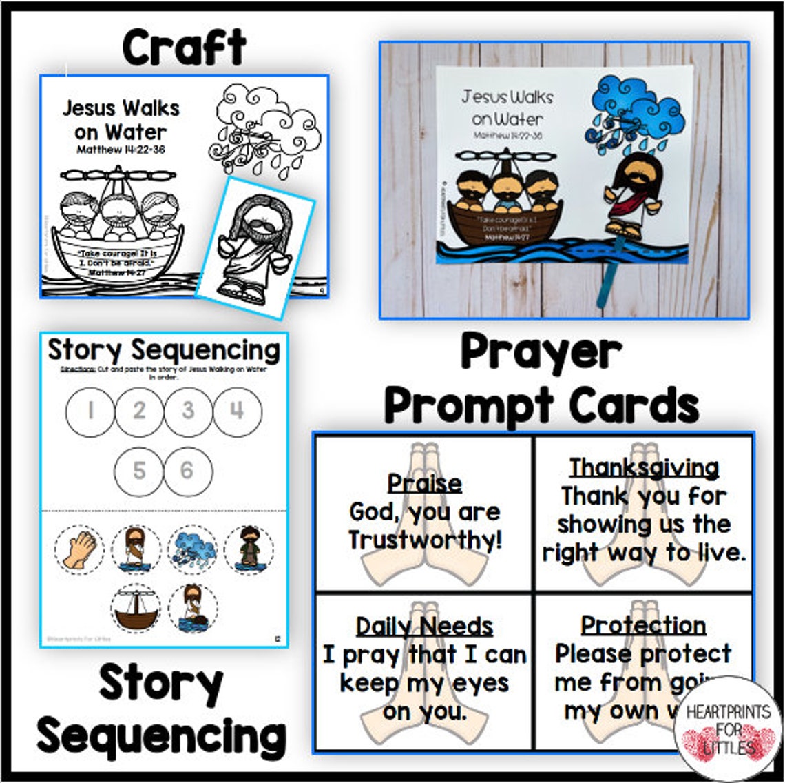 Jesus Walks on Water 5-day Bible Lesson Homeschool - Etsy