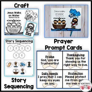 Jesus Walks on Water 5-day Bible Lesson, Homeschool Activities, Sunday ...