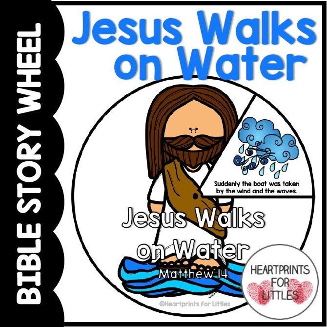 Jesus Walks on Water Bible Story Wheel, Matthew 14, Bible Story Craft ...