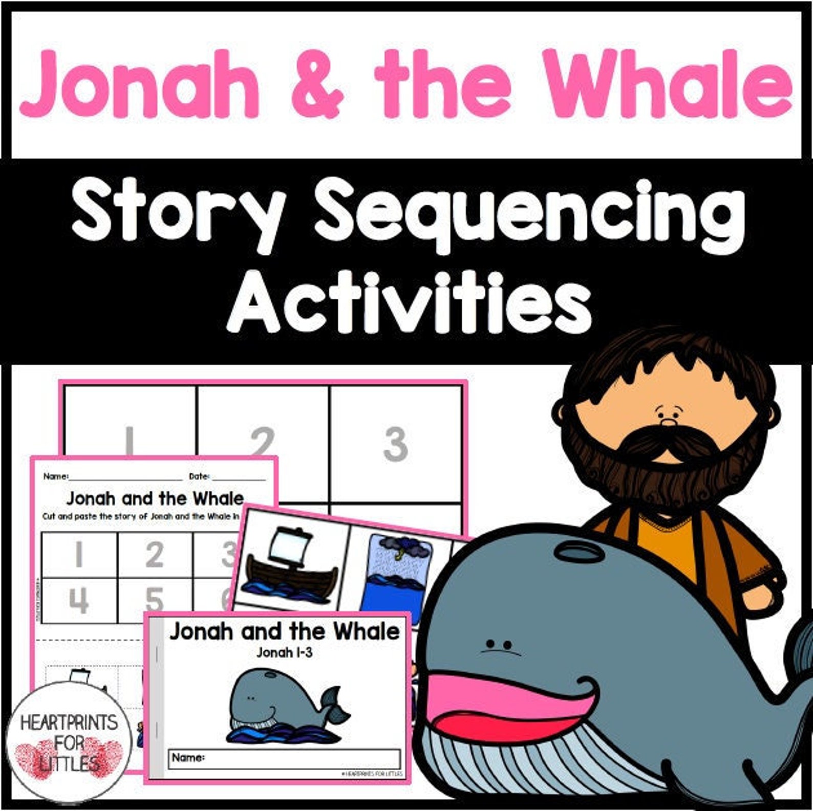 Jonah and the Whale Bible Story Sequencing Activities for Kids ...