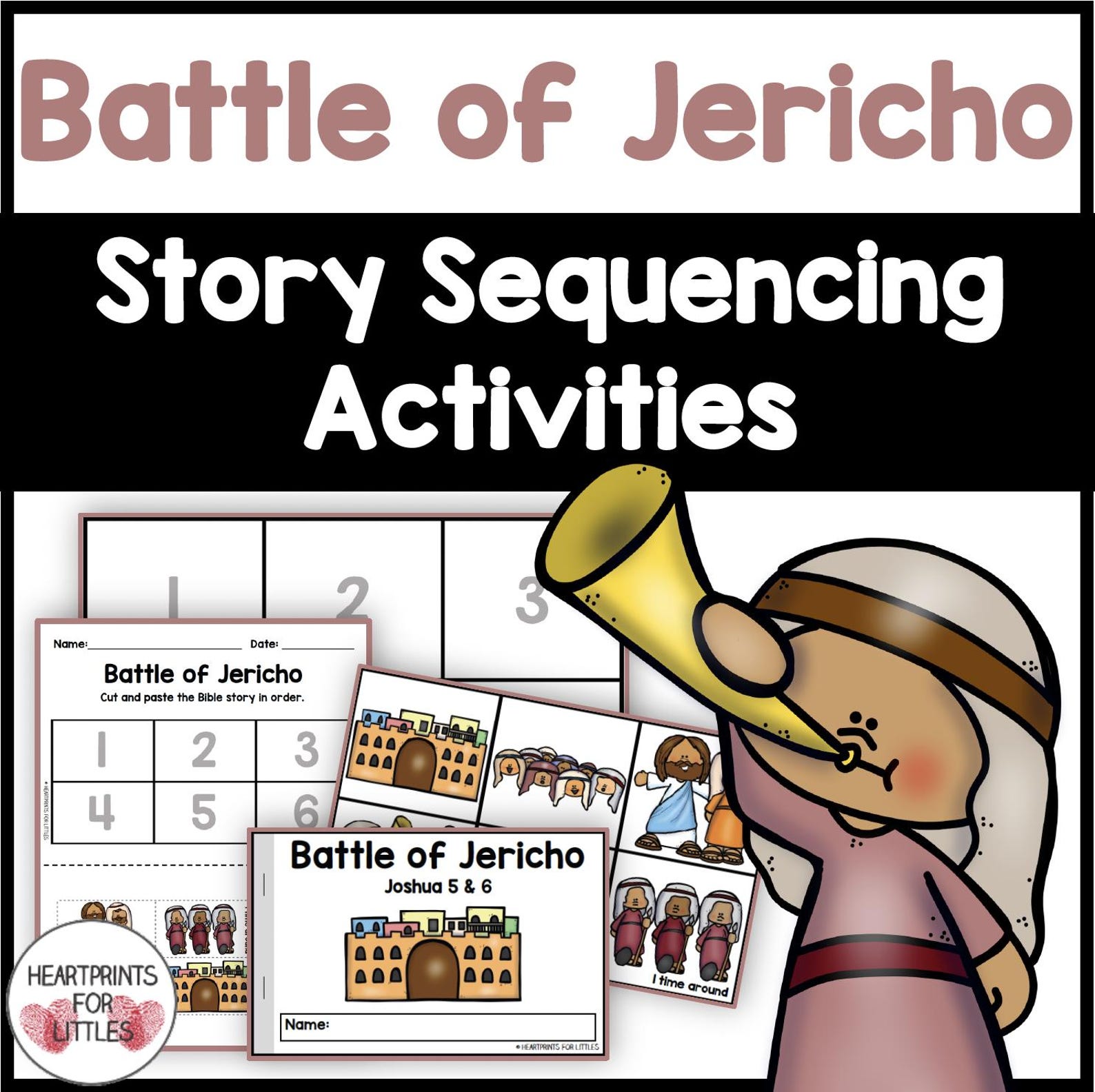 Joshua and the Battle of Jericho Bible Story Bundle, Bible Story ...