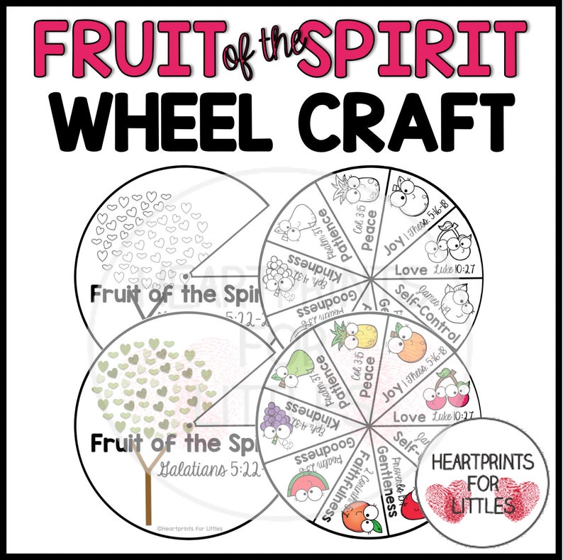 Fruit of the Spirit Wheel Craft, Bible Activity (digital Download) - Etsy