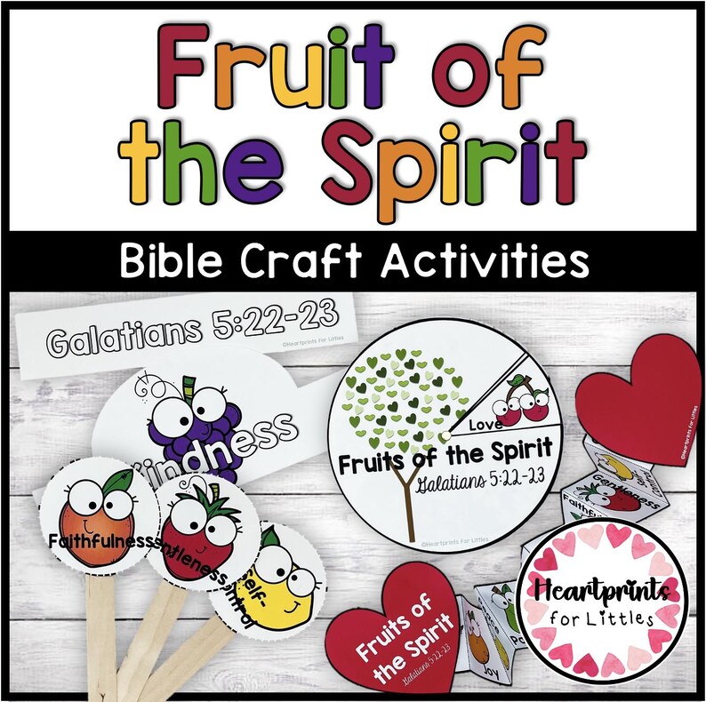 Bible Craft Activities Bundle, Armor of God, the Beatitudes, and Fruit ...