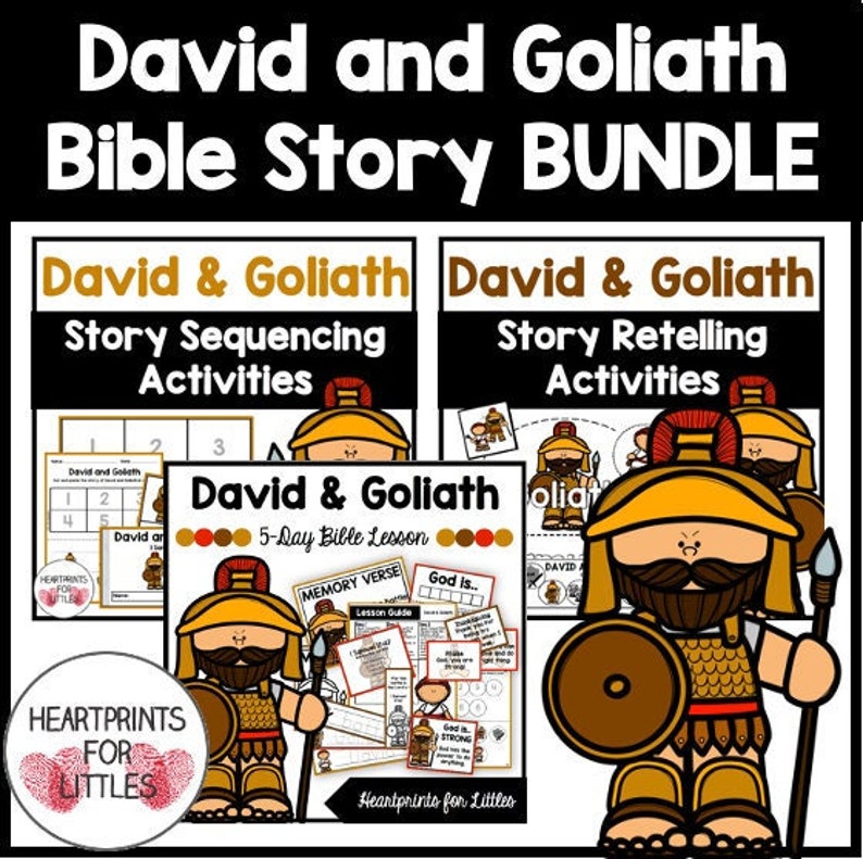 David and Goliath Bible Story Bundle 5-day Bible Lesson - Etsy
