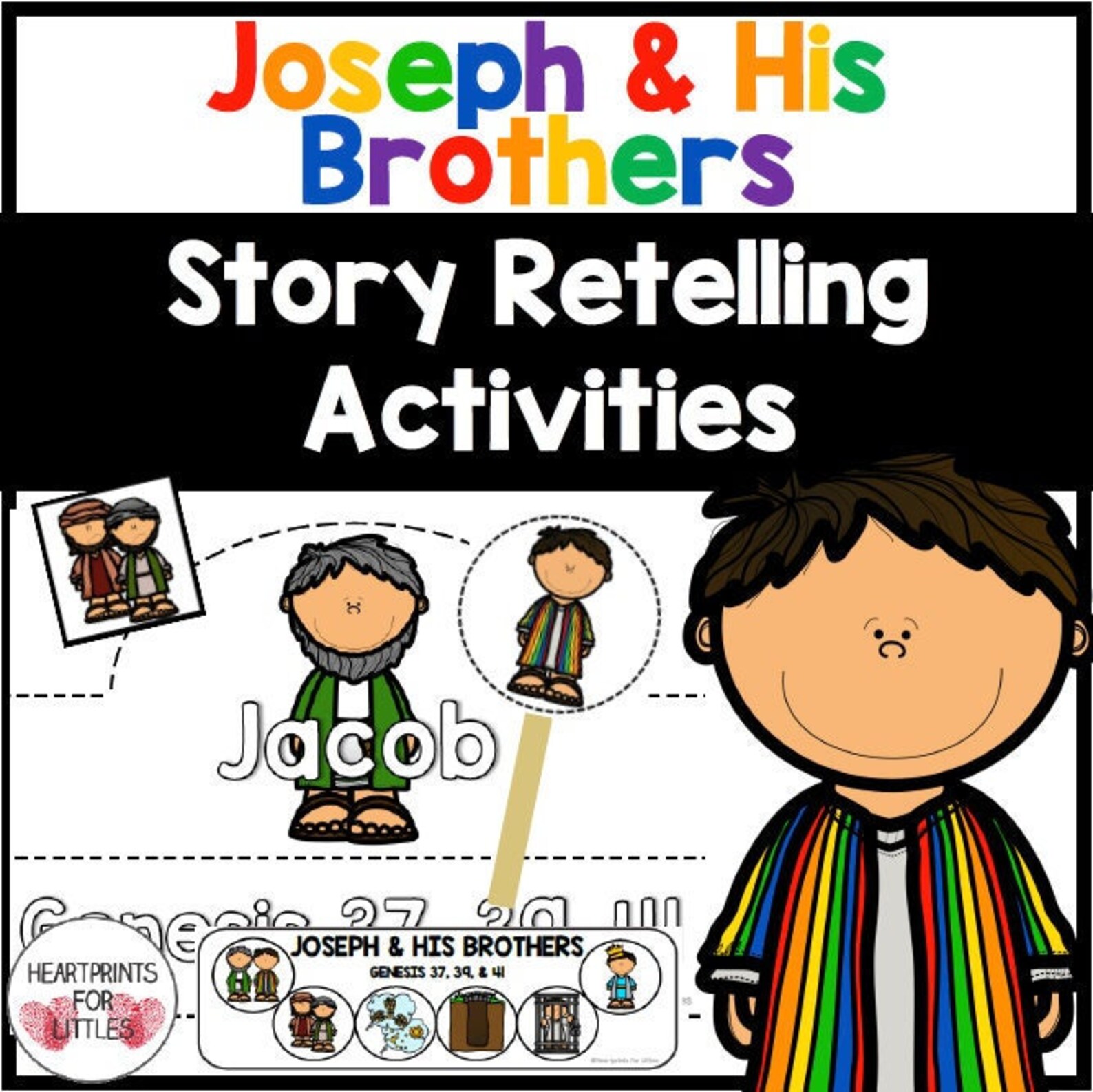 Joseph and His Brother Bible Story Retelling Activities for Kids ...