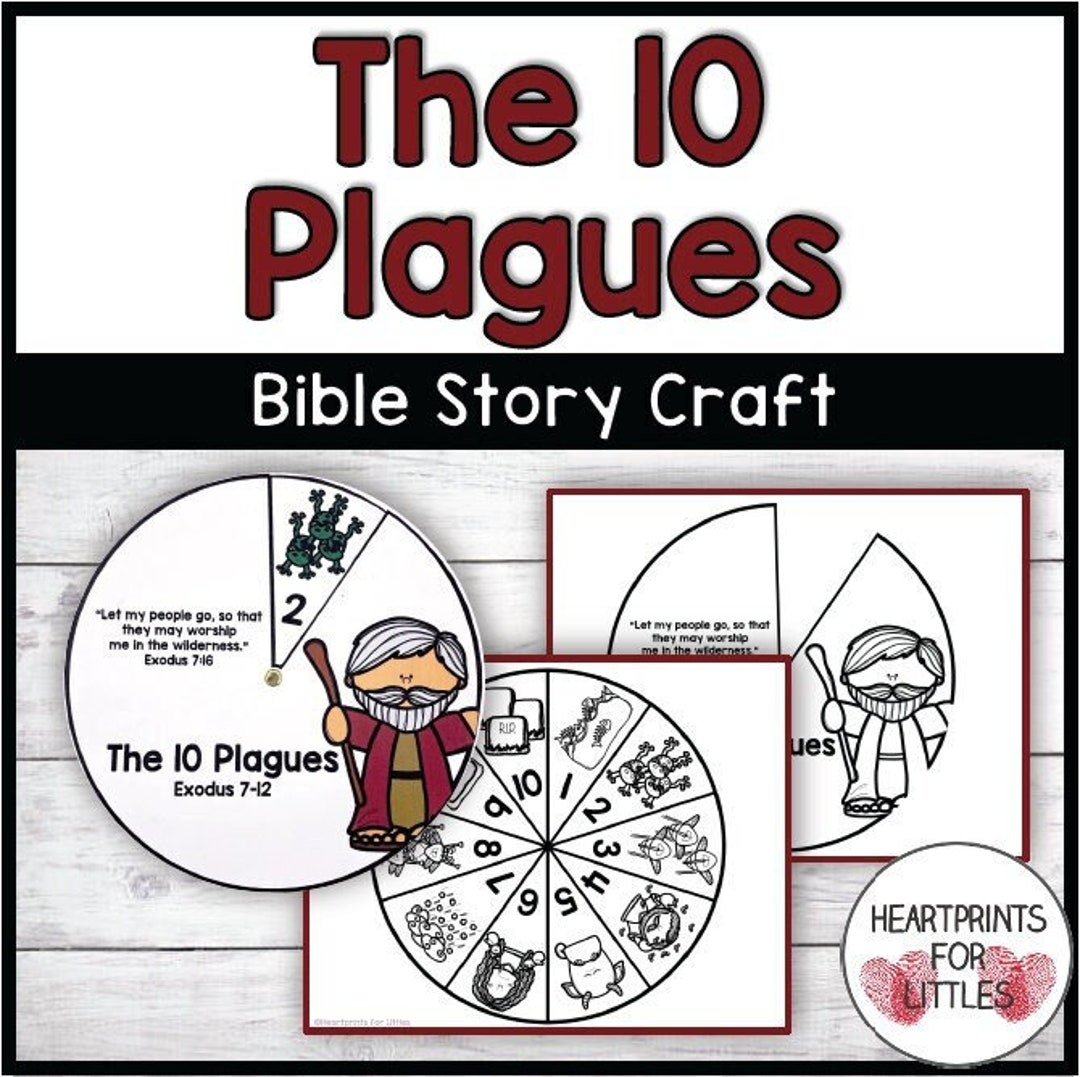 Moses and the 10 Plagues Bible Wheel Craft, Sunday School Activity and ...