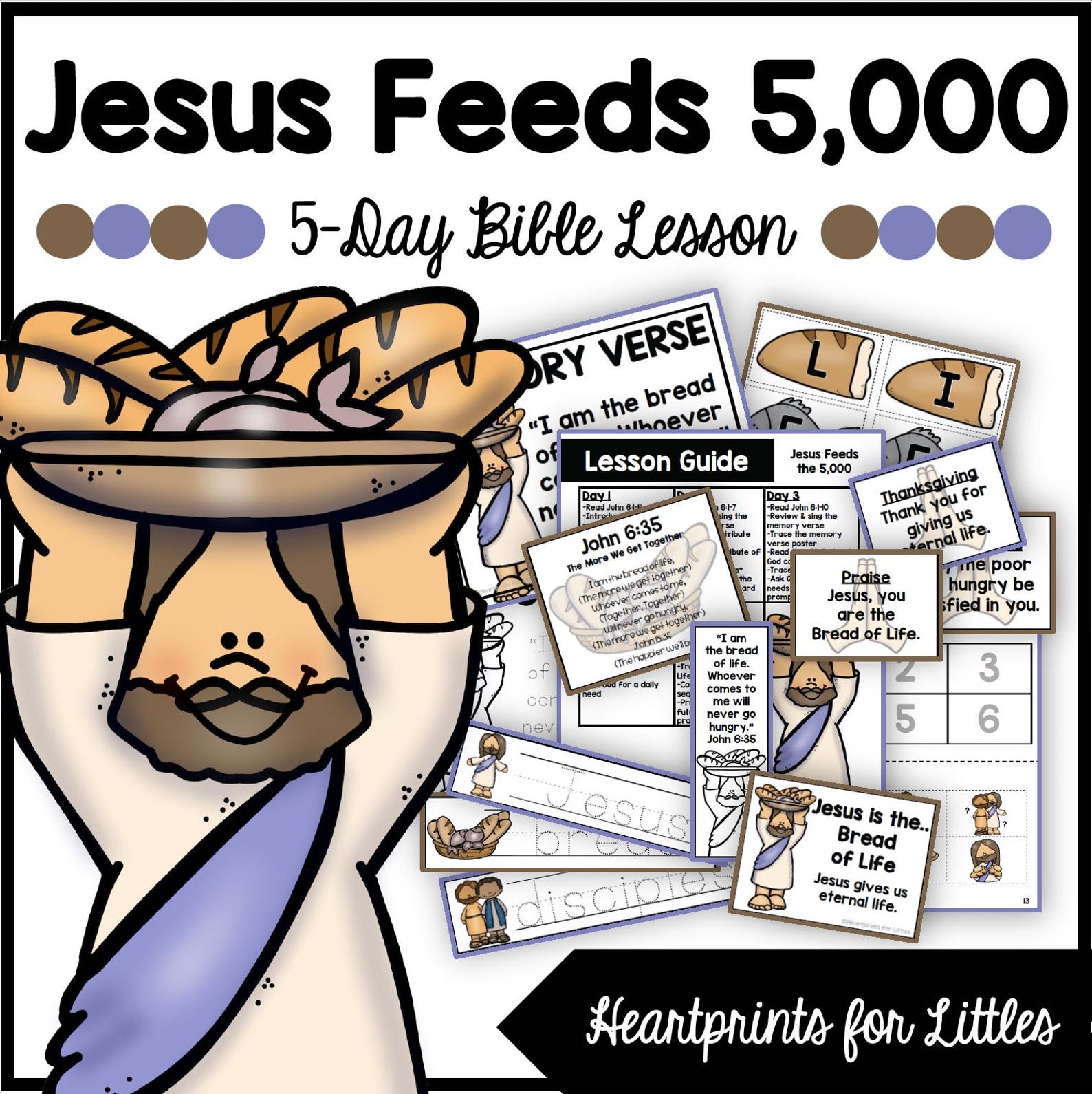 Jesus Feeds 5000 Bible Story Activities Bundle (digital Download) - Etsy