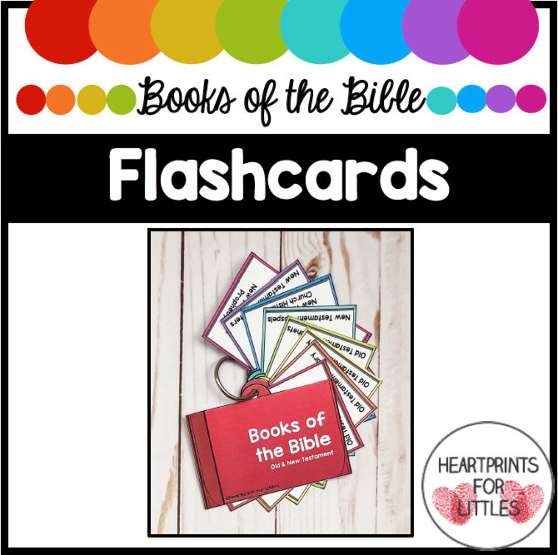 Books of the Bible Flashcards Old and New Testament 66 - Etsy