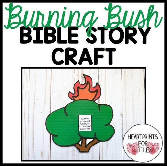 Moses and the Burning Bush Bible Craft for Kids Sunday School - Etsy