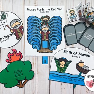 Old Testament Bible Story Crafts, Moses Bible Story Crafts: Set 3 ...