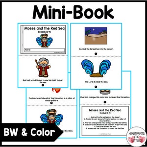 Moses and the Red Sea Bible Story Sequencing Activities for Kids ...