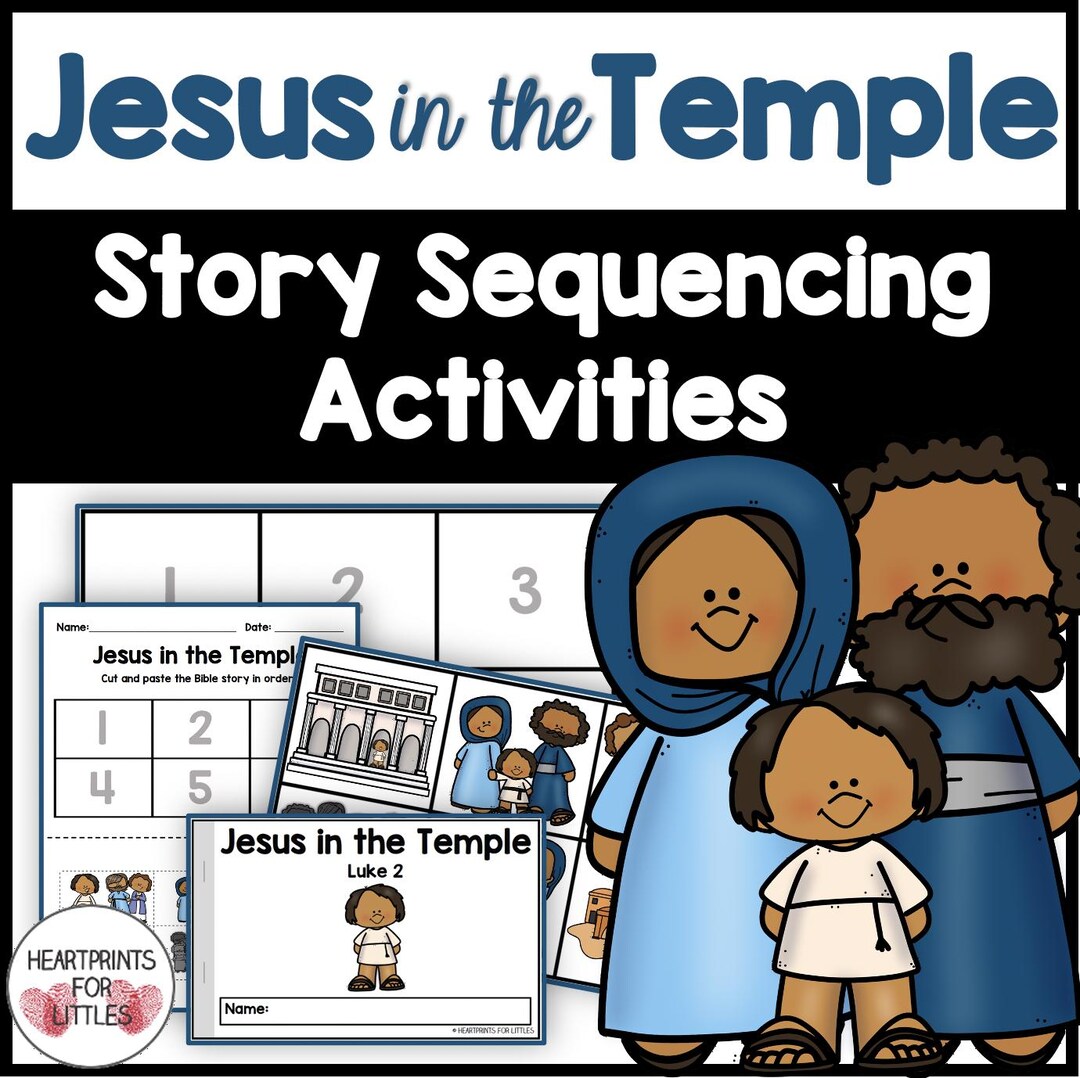 Jesus in the Temple Bible Story Sequencing Activities (digital Download ...