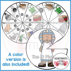 The 10 Plagues of Egypt Bible Story Wheel, Bible Craft, Sunday School ...