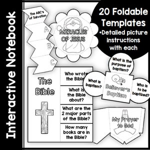 Bible Interactive Notebook for Multi-ages, Sunday School Activities ...