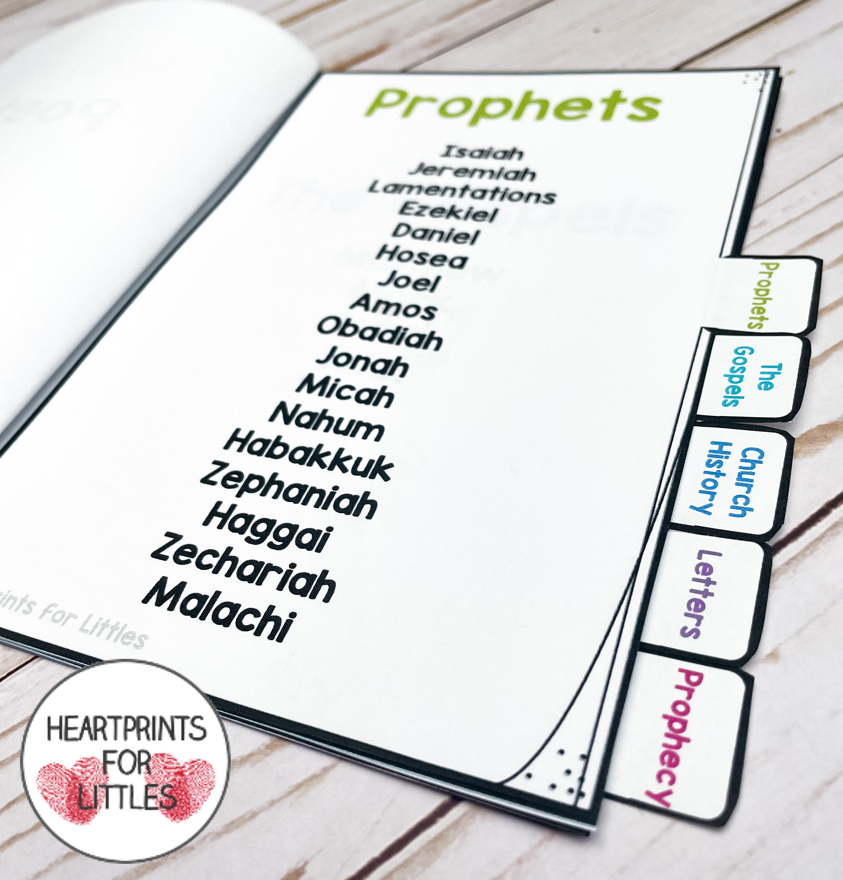 Books of the Bible Flip Book, Sunday School Christian Resource (digital ...