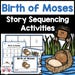 Moses Bible Story Sequencing Activities Bundle (digital Download ...