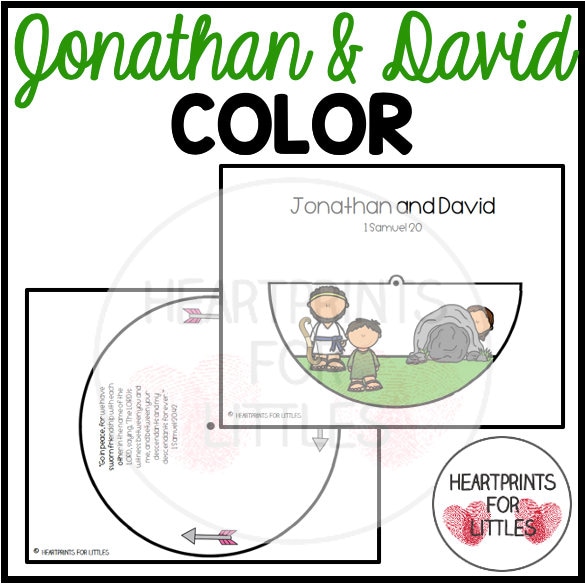 Jonathan and David Bible Craft for Kids Friendship Covenant - Etsy