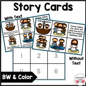 Fishers of Men Bible Story Sequencing Activities for Kids, Homeschool ...