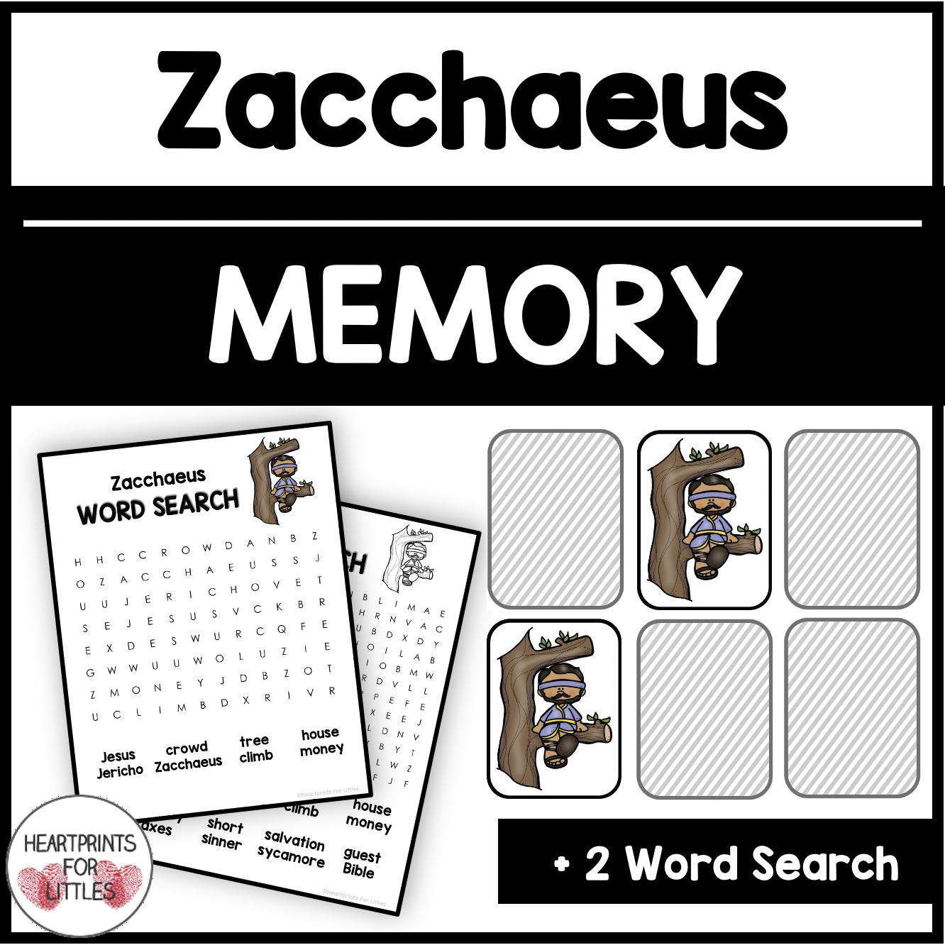 Zacchaeus Bible Story Games, Bingo, Scavenger Hunt, & More (digital ...