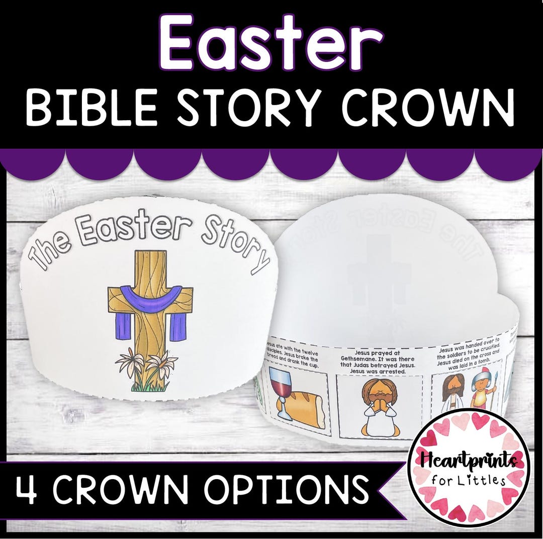 Easter Bible Story Crown Craft, Sunday School Activity (digital ...