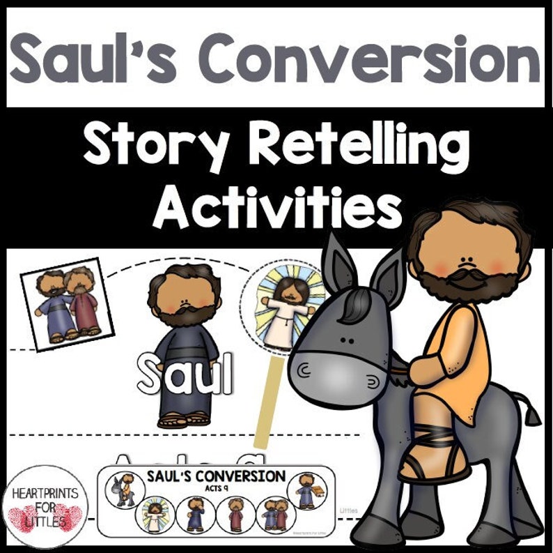 Saul's Conversion Bible Story Retelling Activities for Kids, Homeschool ...